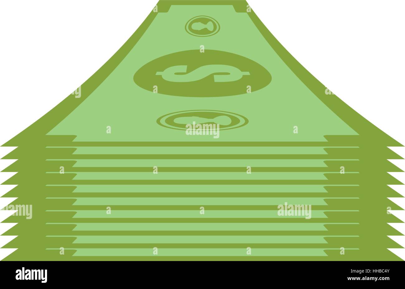 money bills or wad of cash over white background. colorful design ...