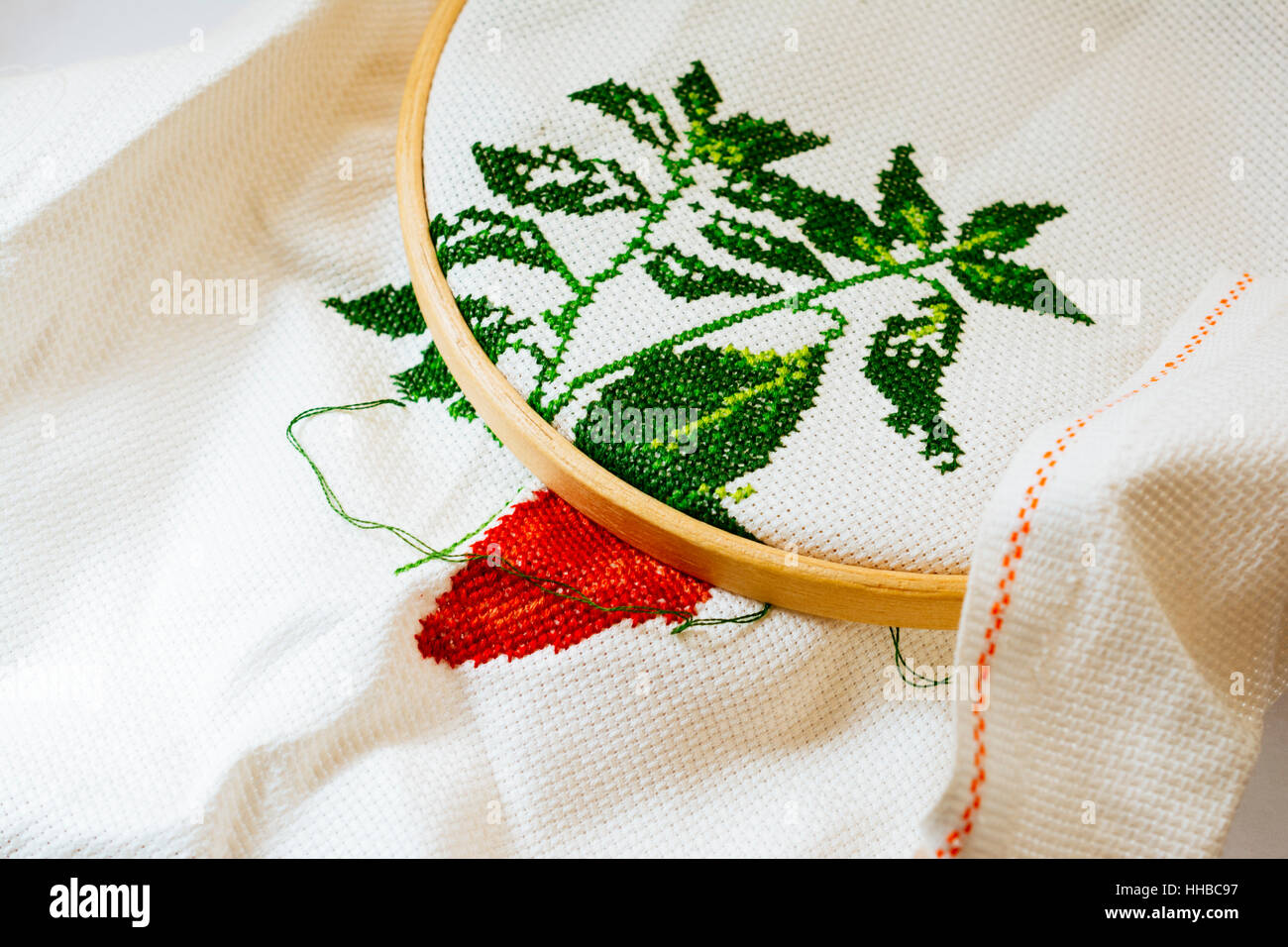 Cross-stitch is a popular form of counted-thread embroidery in which X ...