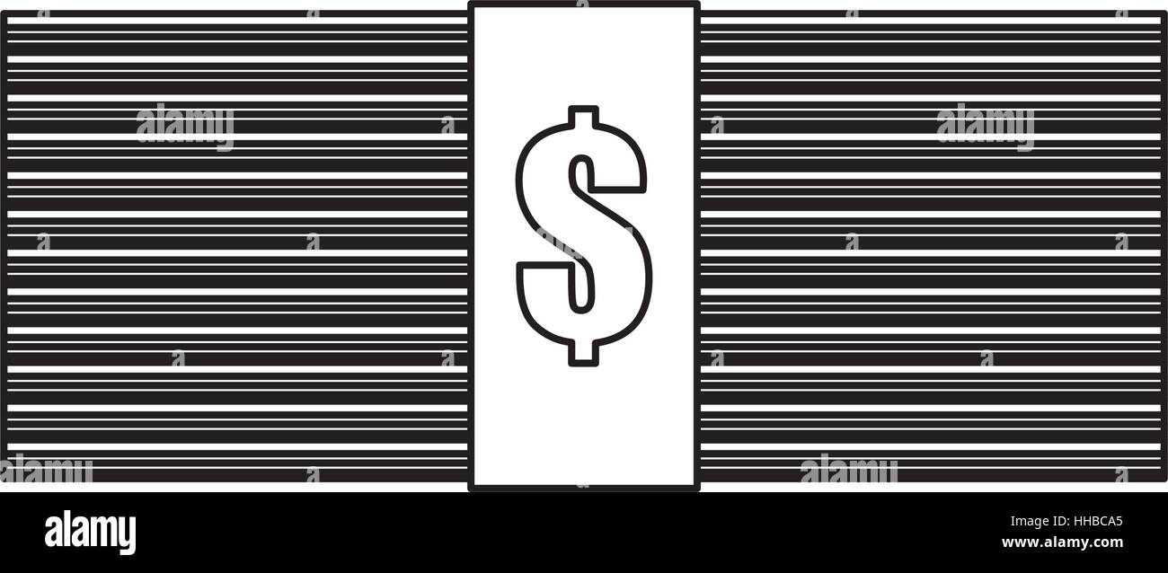 money bills or wad of cash over white background. vector illustration ...