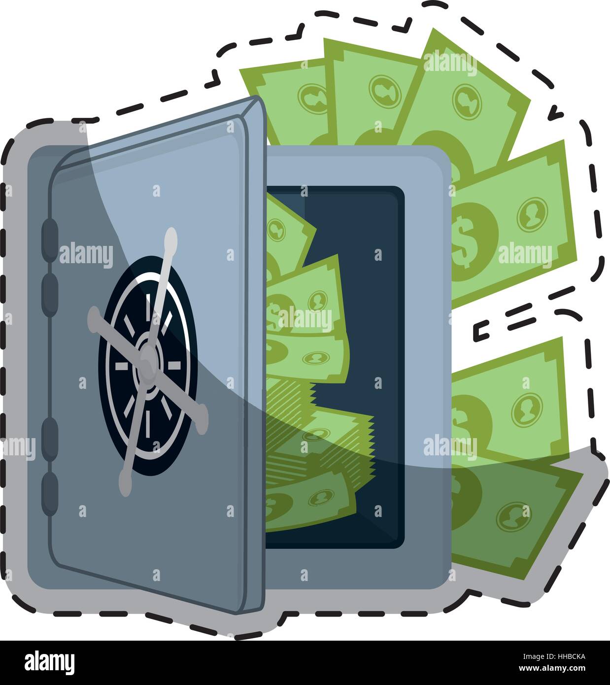 cash money related icons image sticker vector illustration design Stock ...