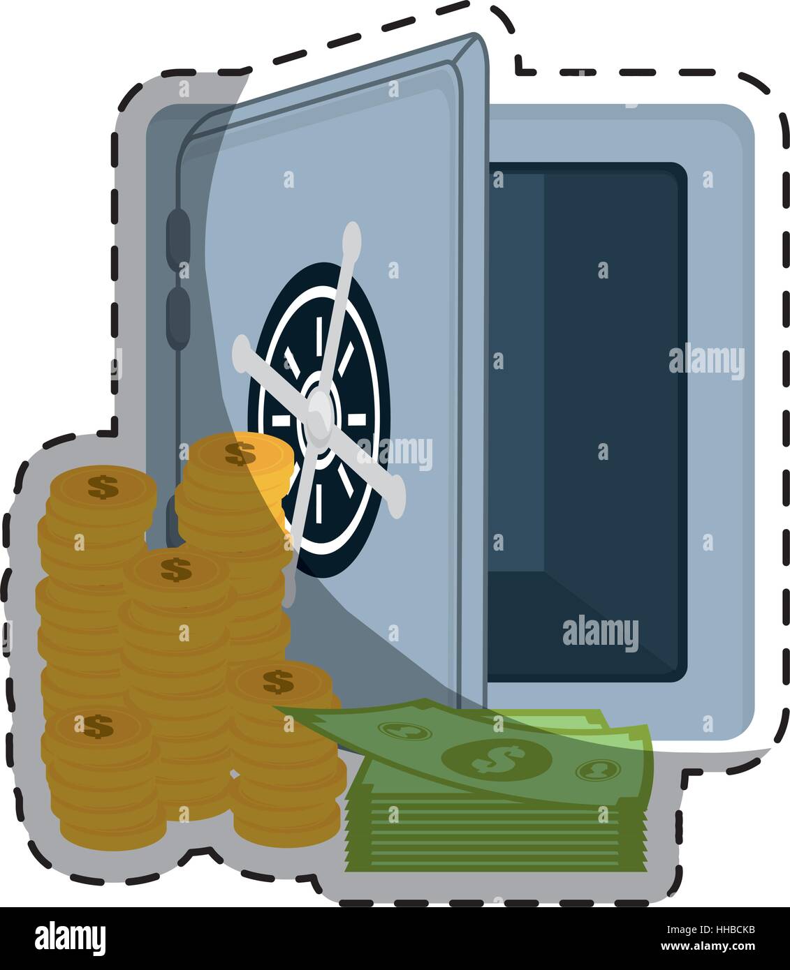 cash money related icons image sticker vector illustration design Stock ...