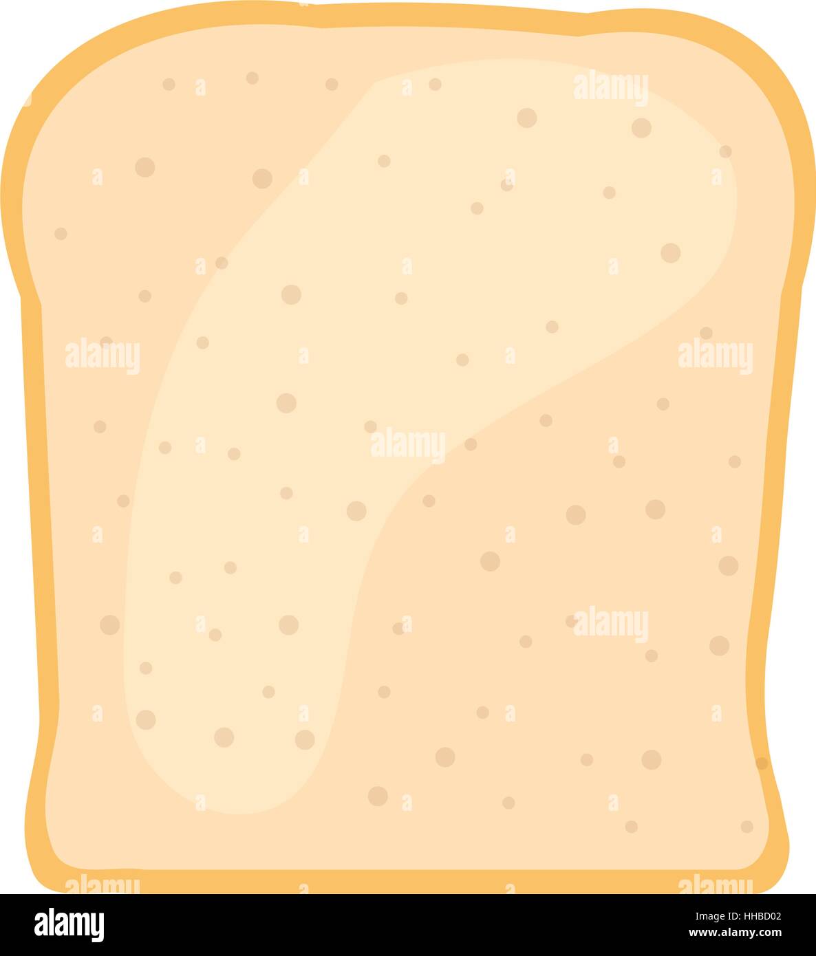 loaf or bread slice icon over white background. colorful design. vector ...