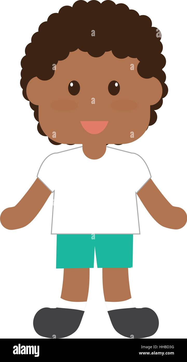 cute boy icon over white background. colorful design. vector ...