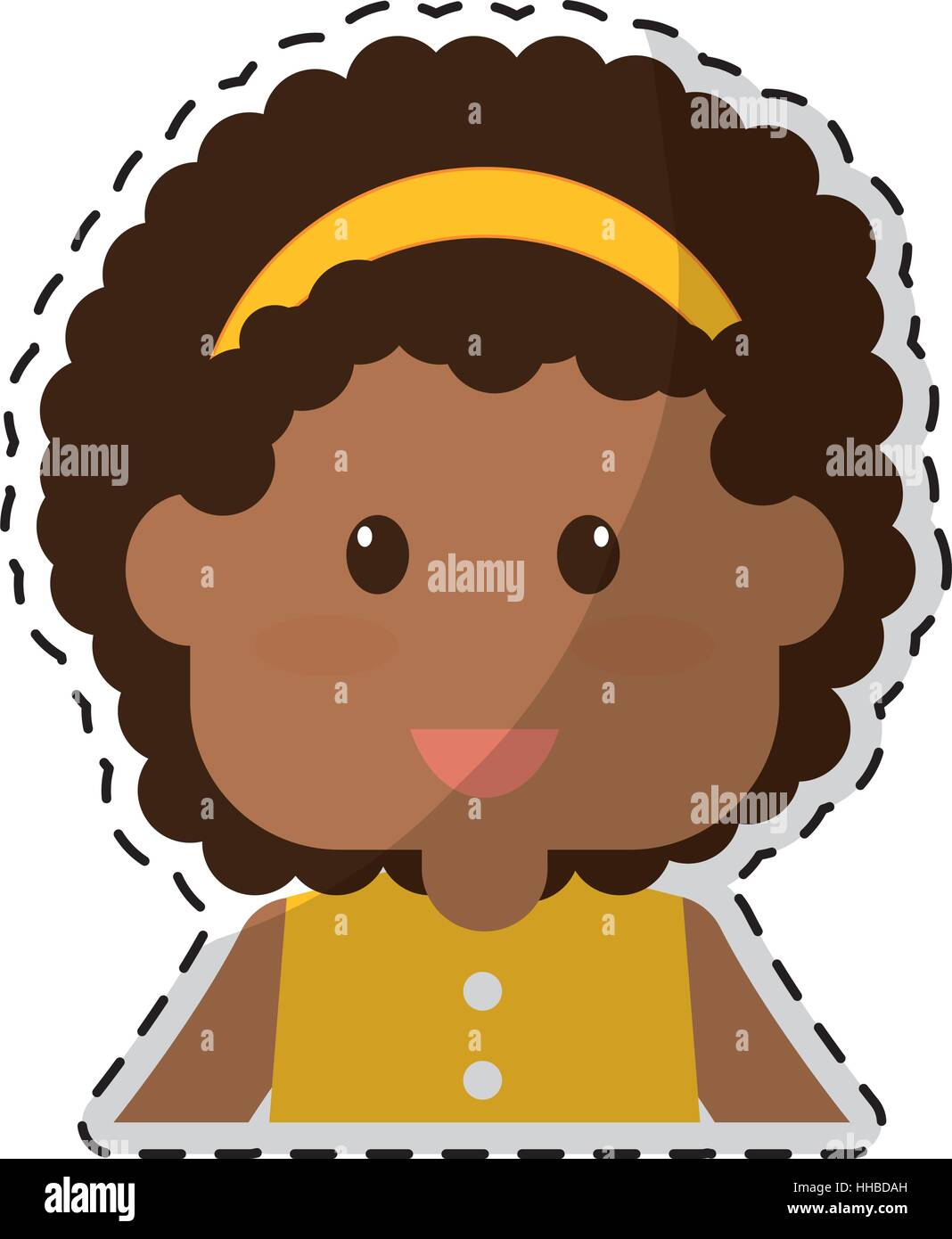 girl child icon image sticker vector illustration design Stock Vector ...