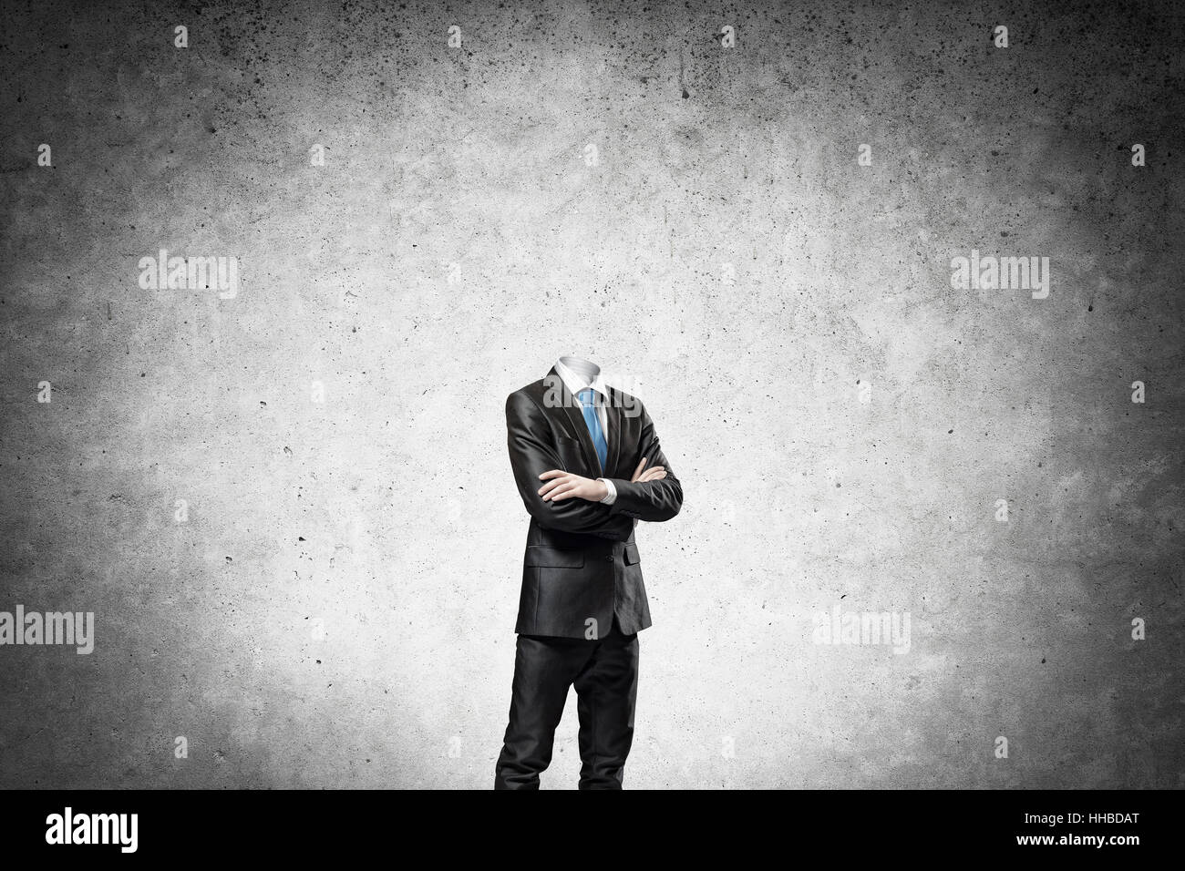 Businessman without head Stock Photo - Alamy