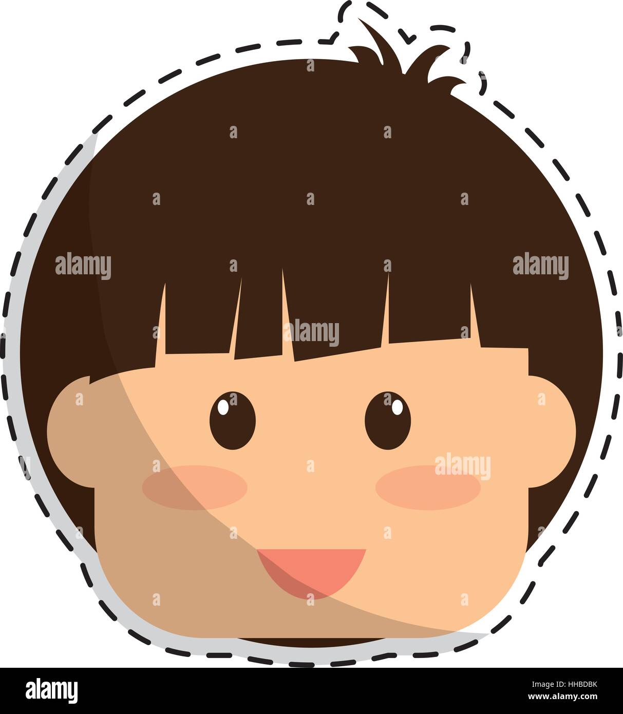 boy child icon image sticker vector illustration design Stock Vector ...