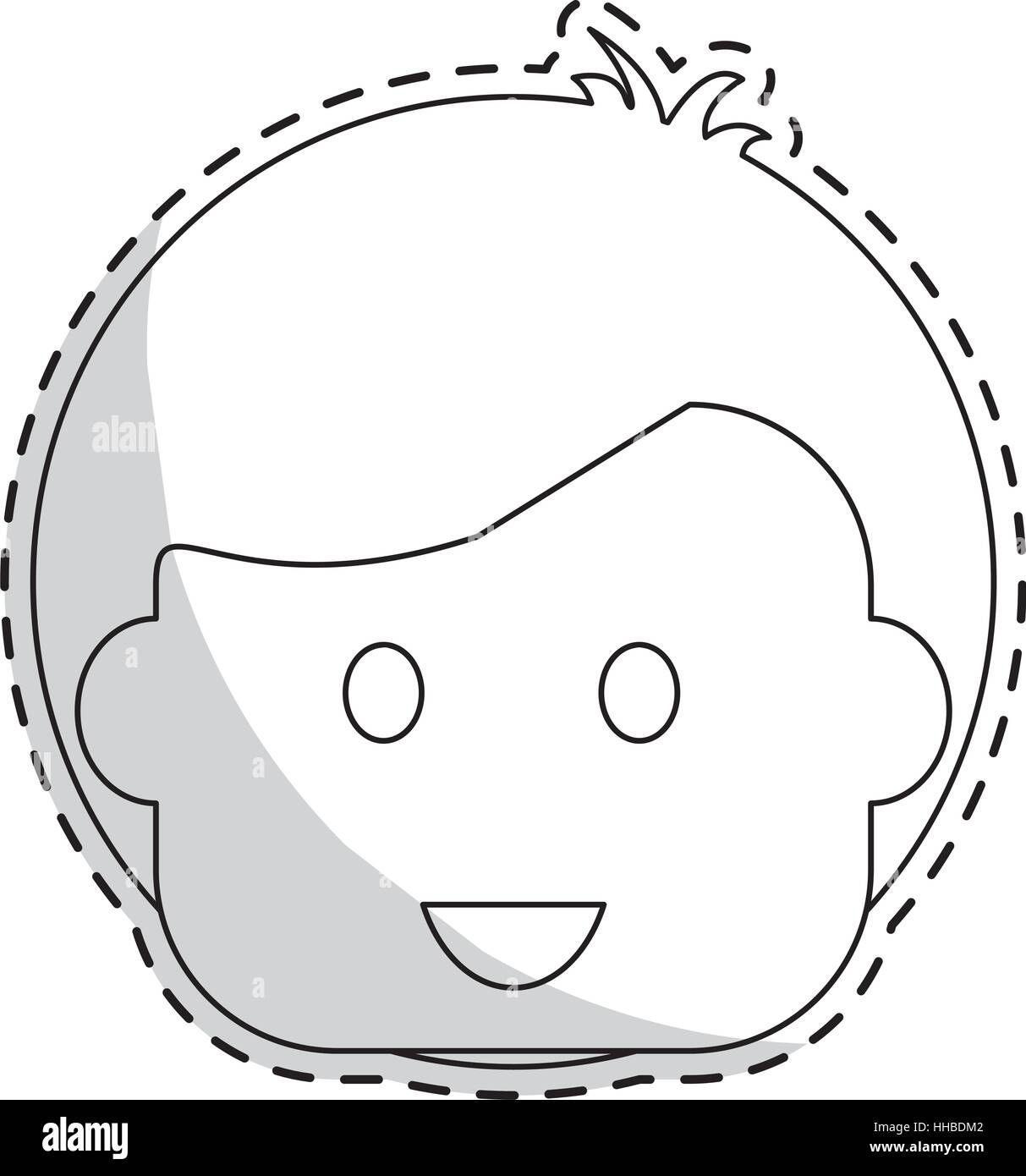cute kid face icon over white background. vector illustration Stock ...