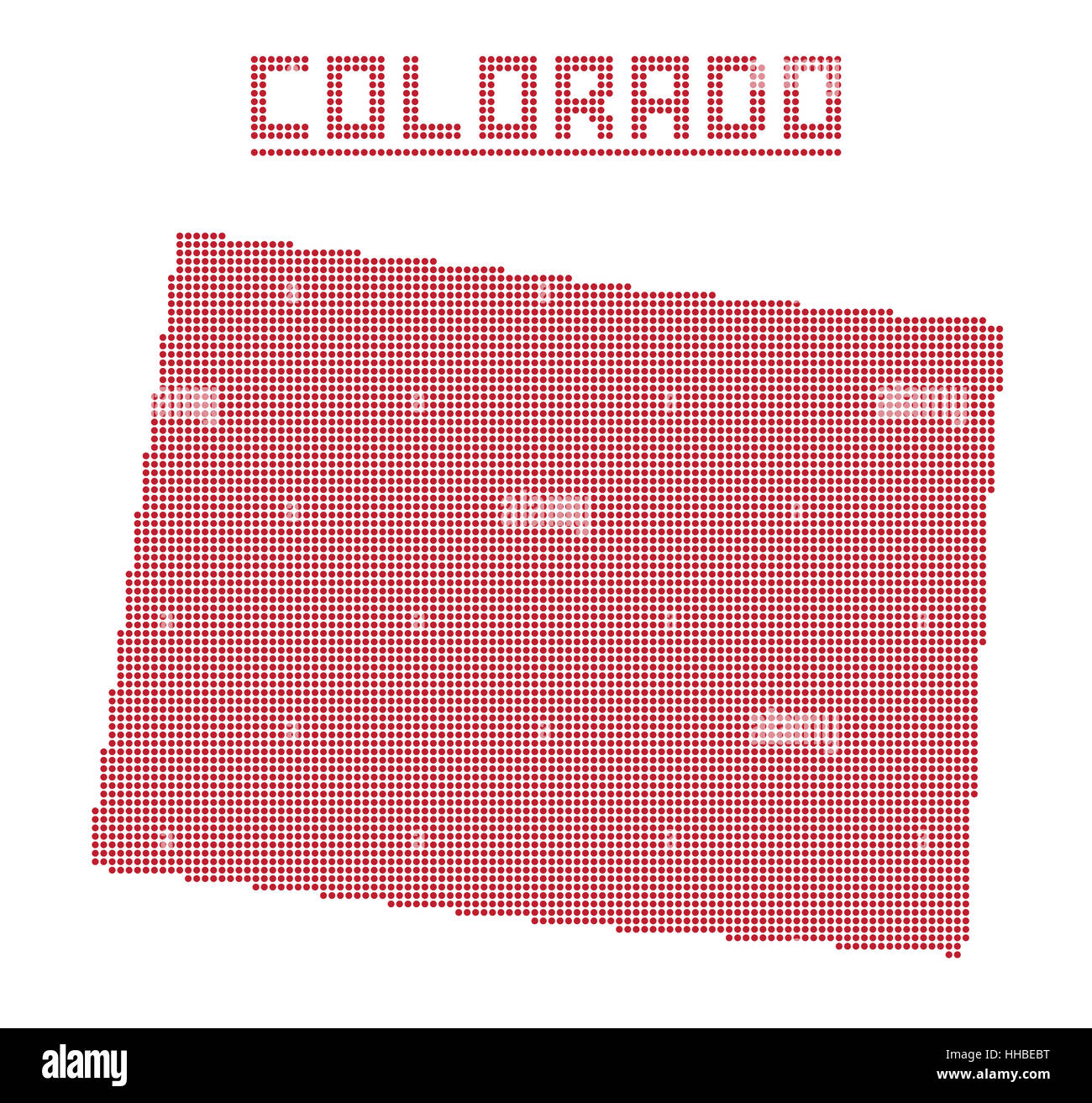 A dot map of colorado state isolated on a white background Stock Photo ...