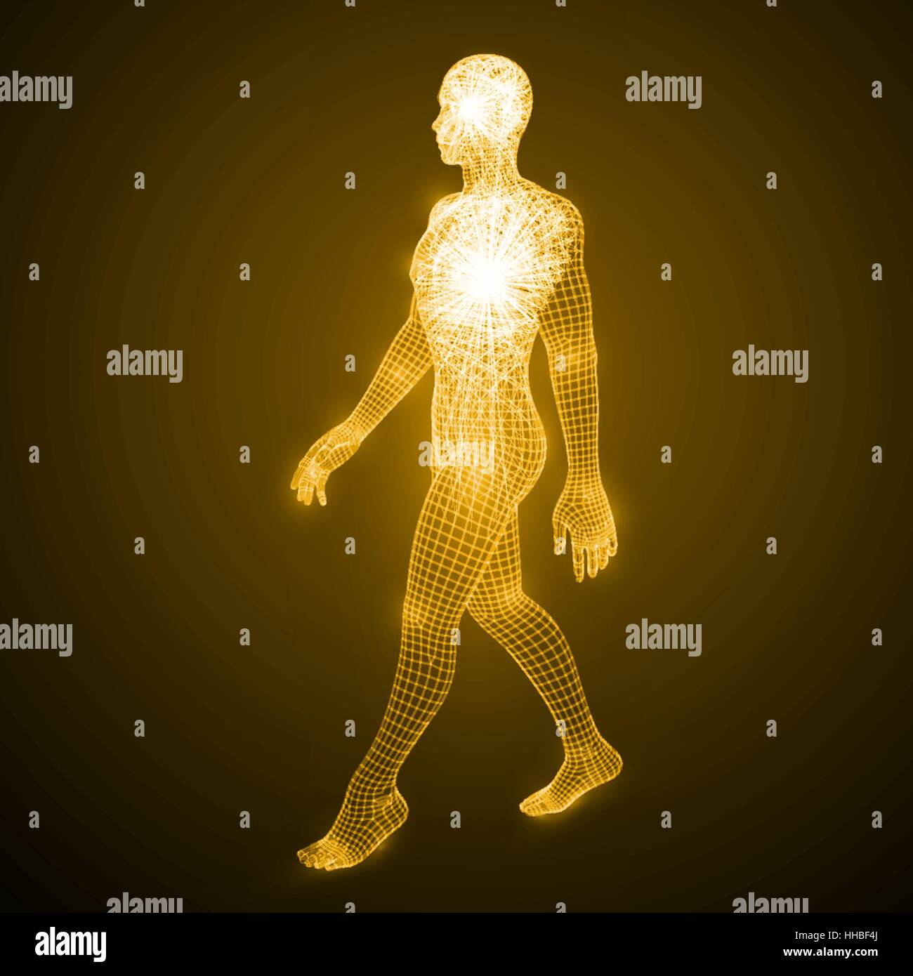 energy of the walking man Stock Vector Image & Art - Alamy