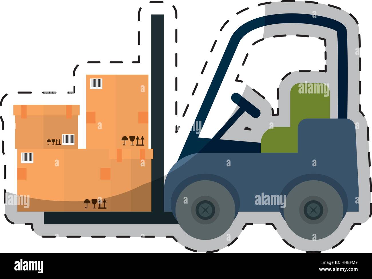 cargo shipping or handling related icons image sticker vector ...