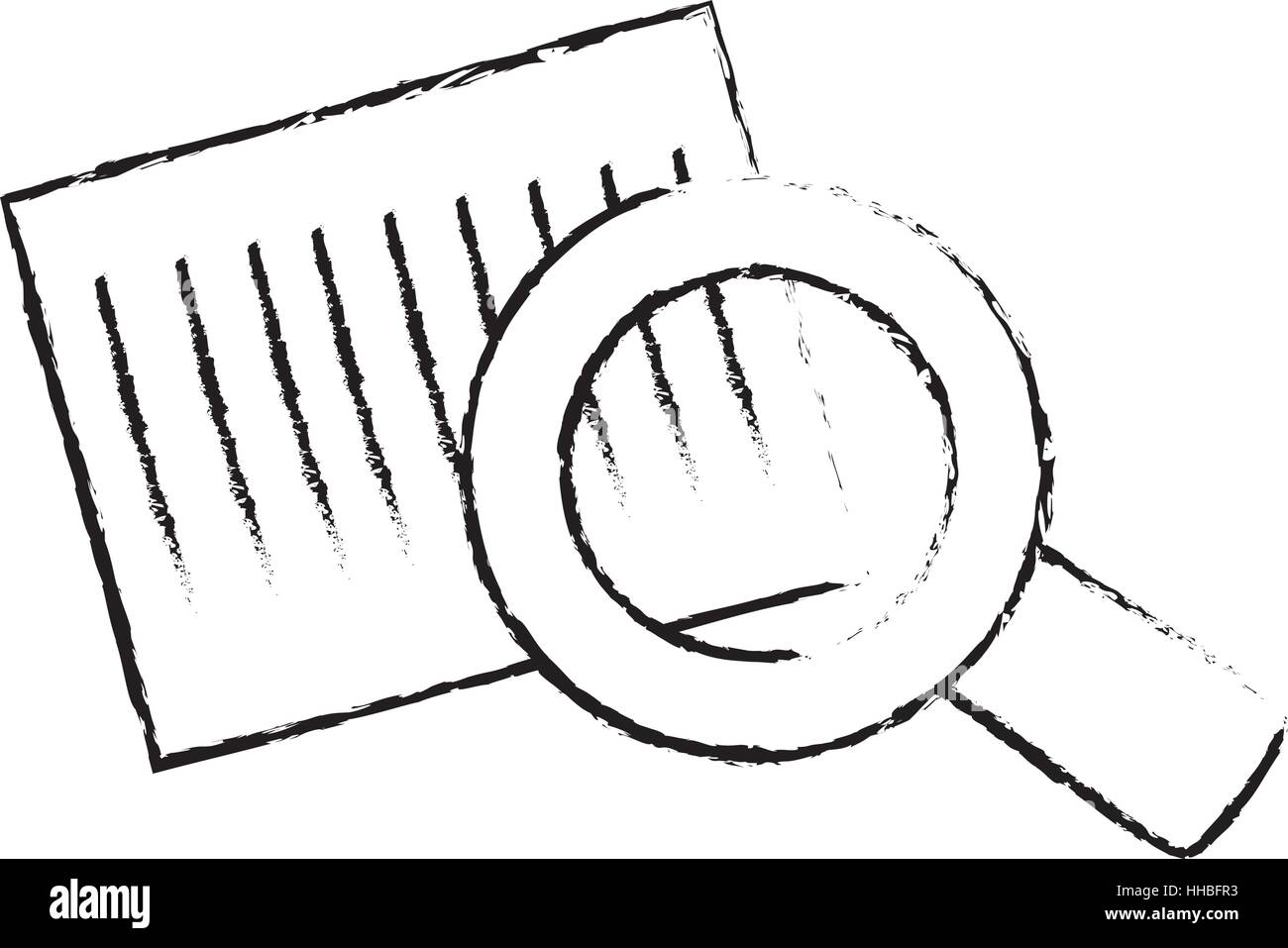 bars code with magnifying glass over white background. vector ...