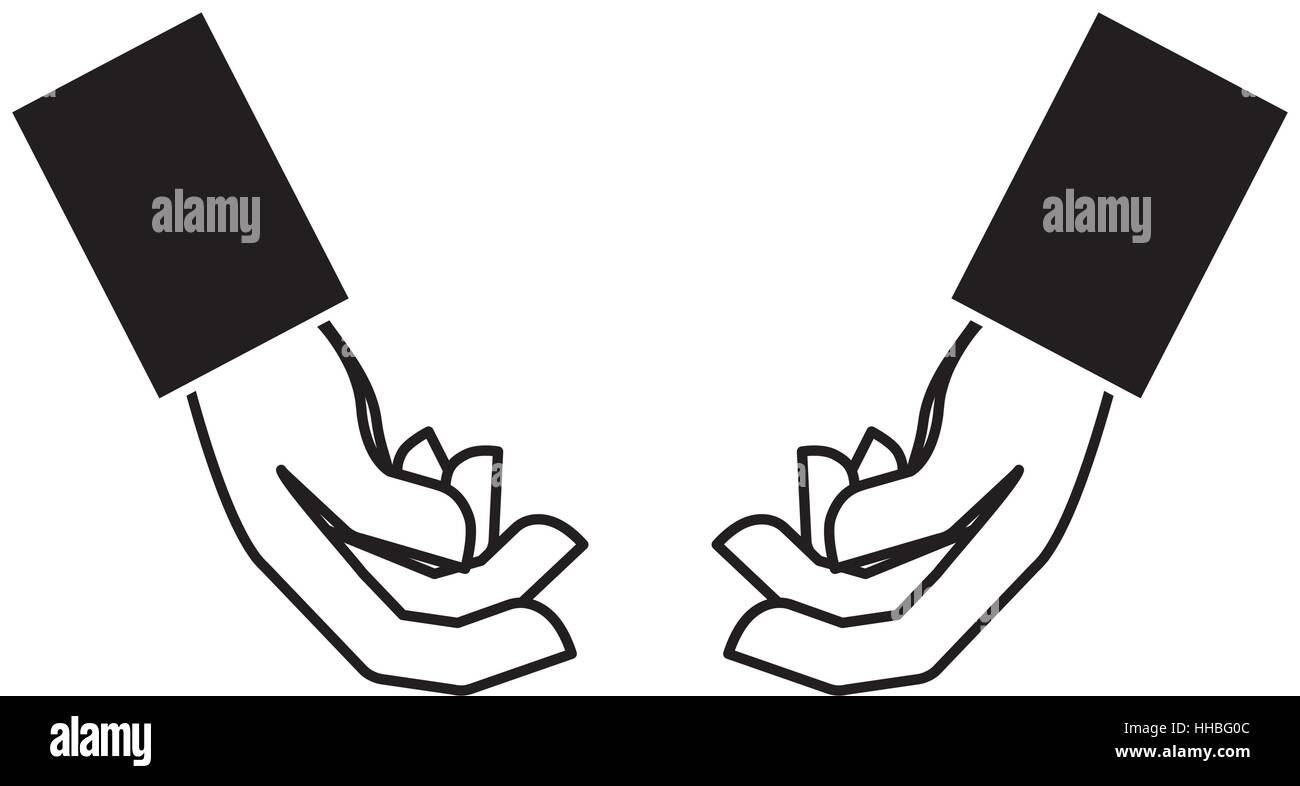 human hands over white background. vector illustration Stock Vector ...