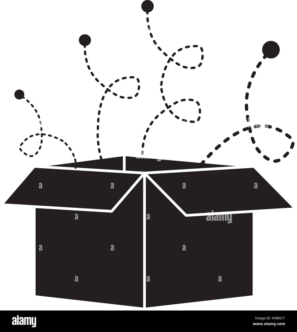 carton box icon over white background. vector illustration Stock Vector ...