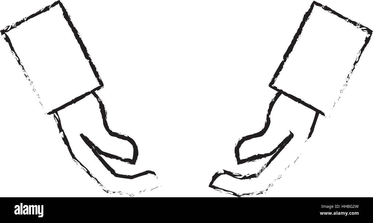 human hands over white background. vector illustration Stock Vector ...