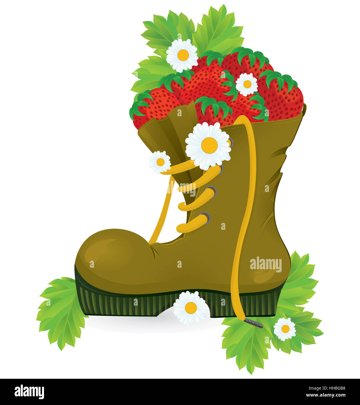 boot, leaf, object, travel, isolated, composition, closeup, garden ...