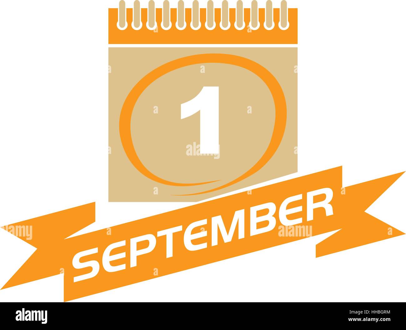 1 September Calendar with Ribbon Stock Vector Image & Art - Alamy