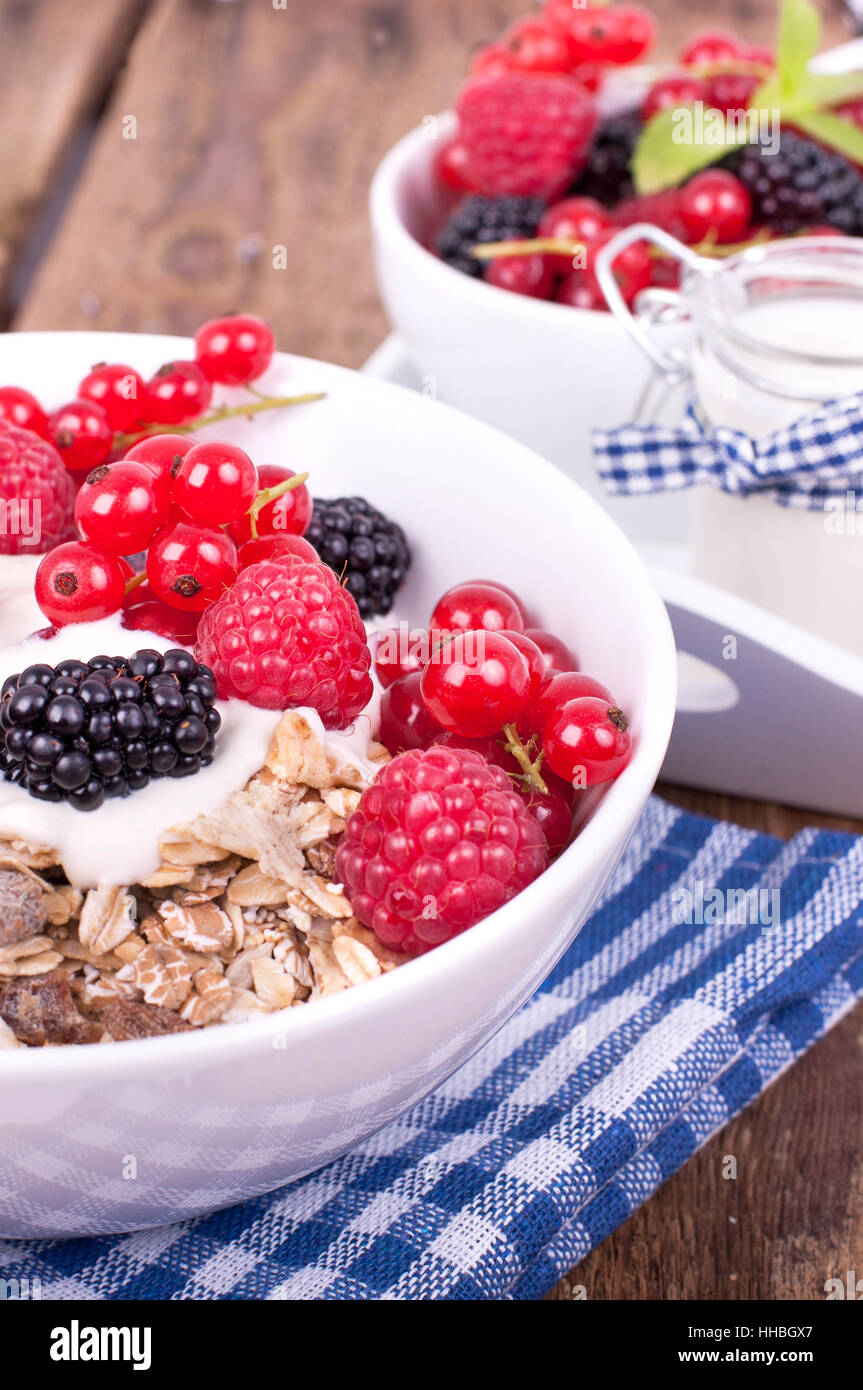 muesli with berries Stock Photo - Alamy