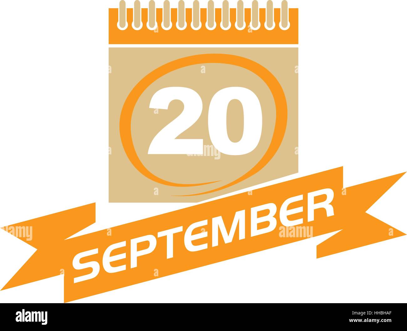 20 September Calendar with Ribbon Stock Vector Image & Art - Alamy