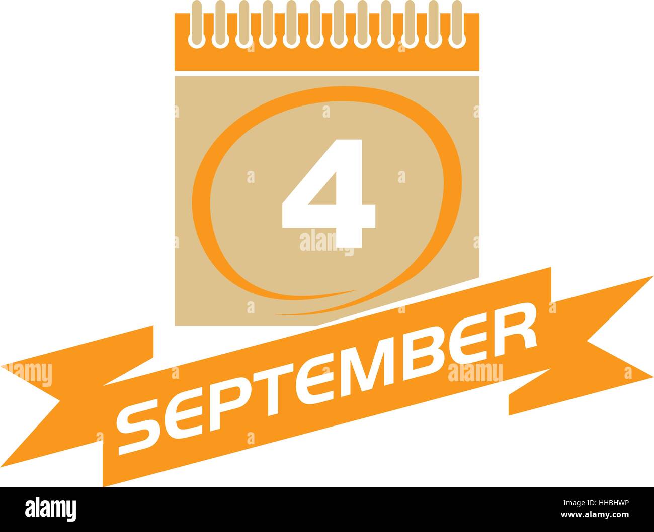 4 September Calendar with Ribbon Stock Vector Image & Art - Alamy