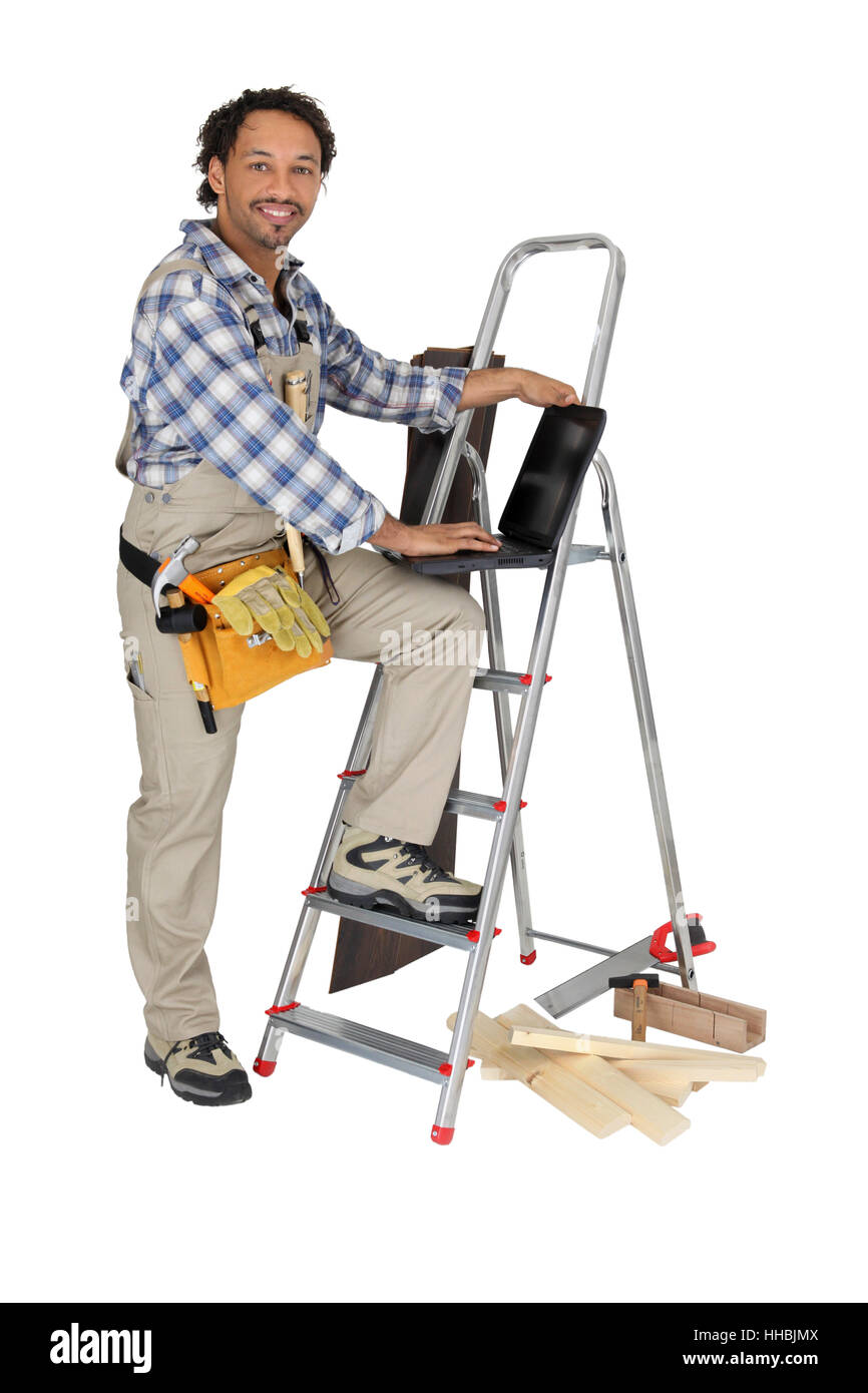 board, tools, isolated, wood, male, masculine, person, studio, African ...