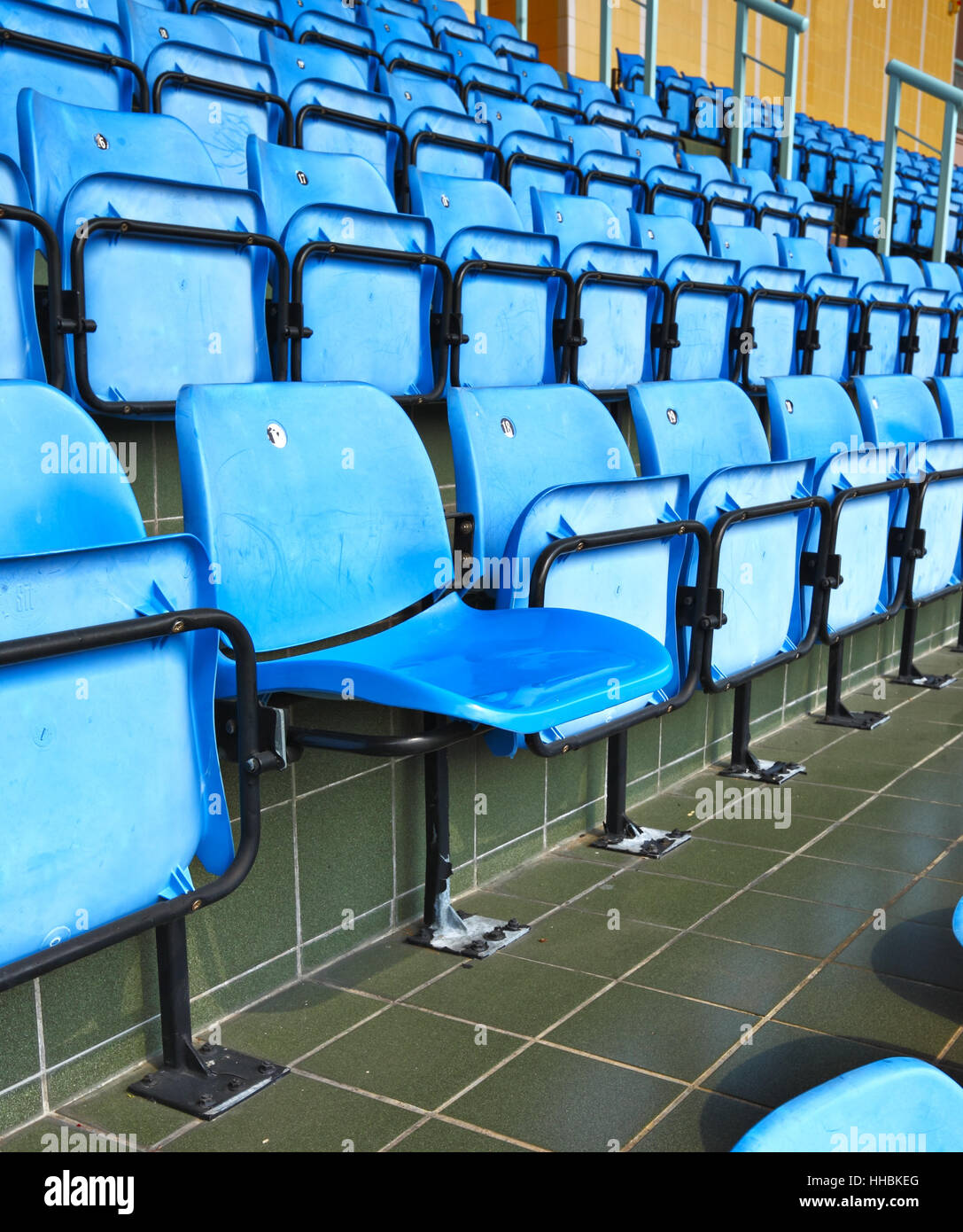 plastic seats at stadium Stock Photo - Alamy