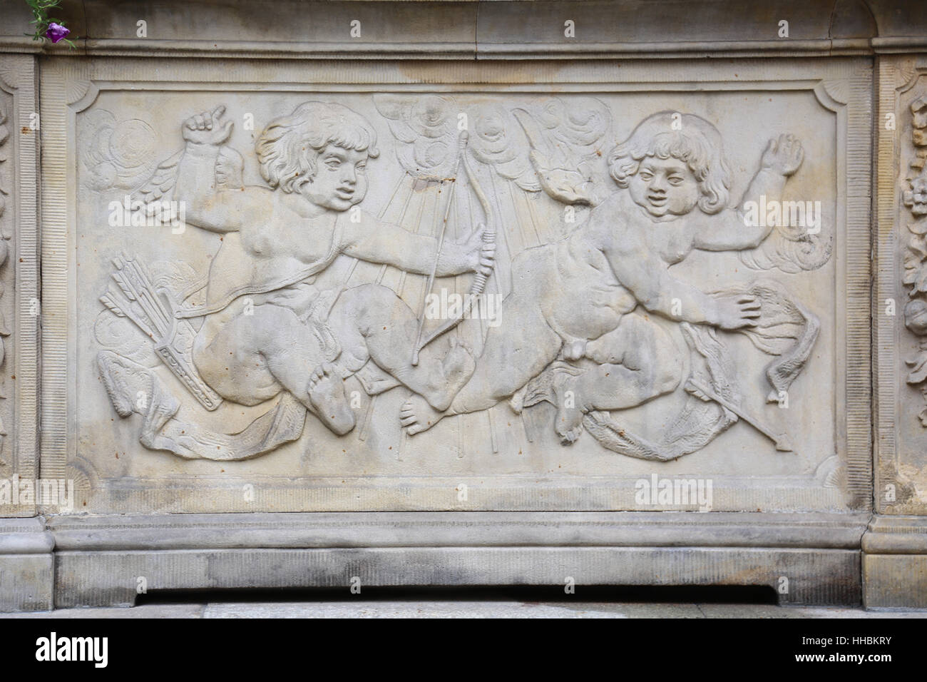 balcony, angel, angels, poland, plate, sandstone, relief, front ...