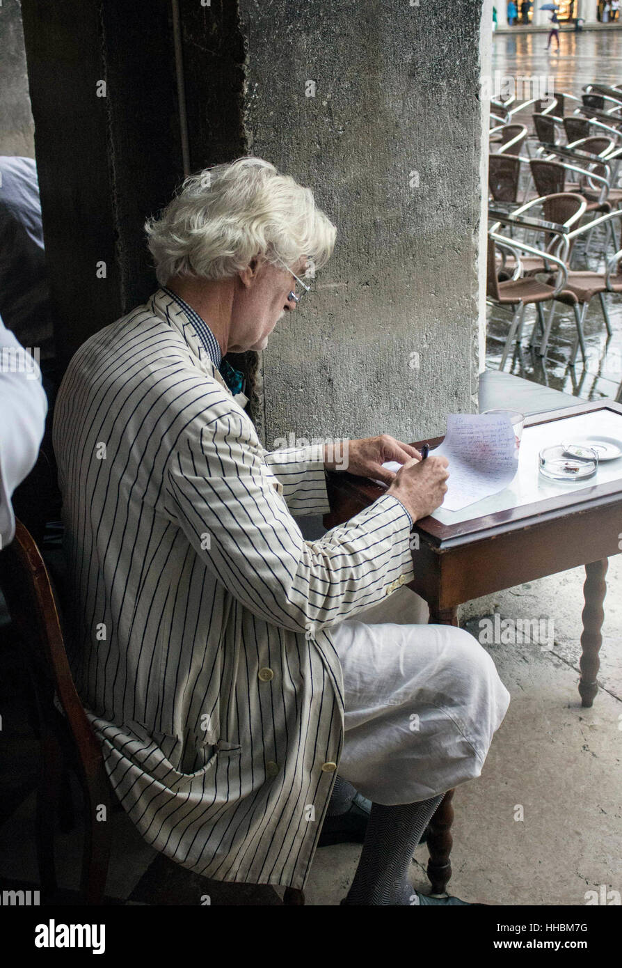 Old Man Writing A Letter High Resolution Stock Photography and Images ...