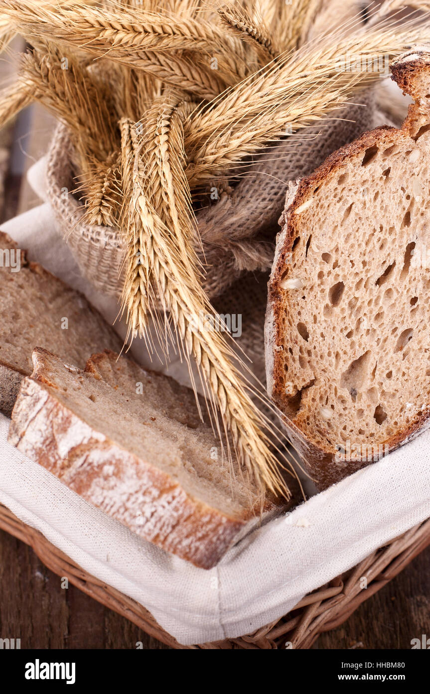 bread, wheat, rye, rustical, rustic, breadbasket, food, aliment, bread ...