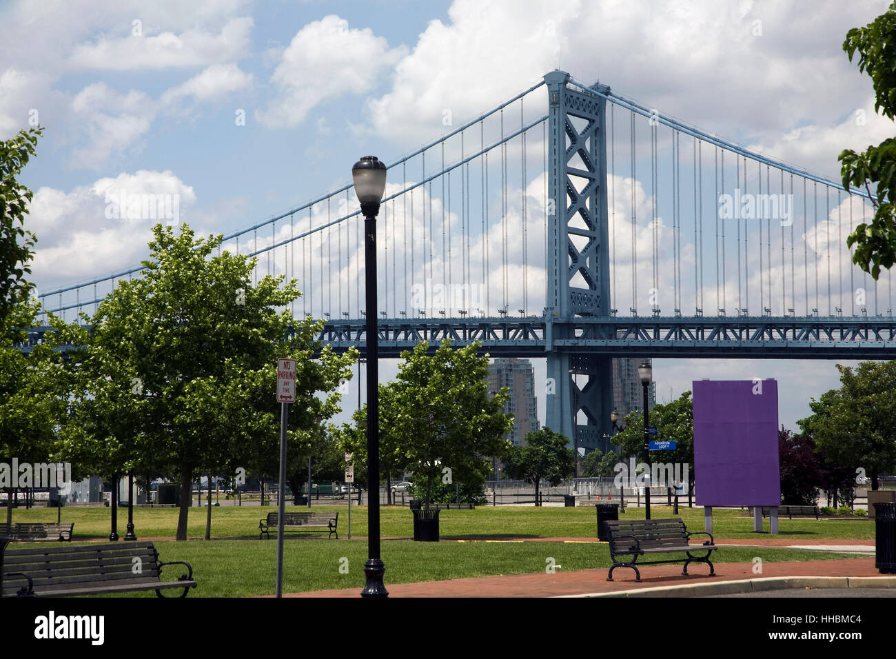 bridge, usa, america, blue, tree, trees, park, bridge, new, usa ...