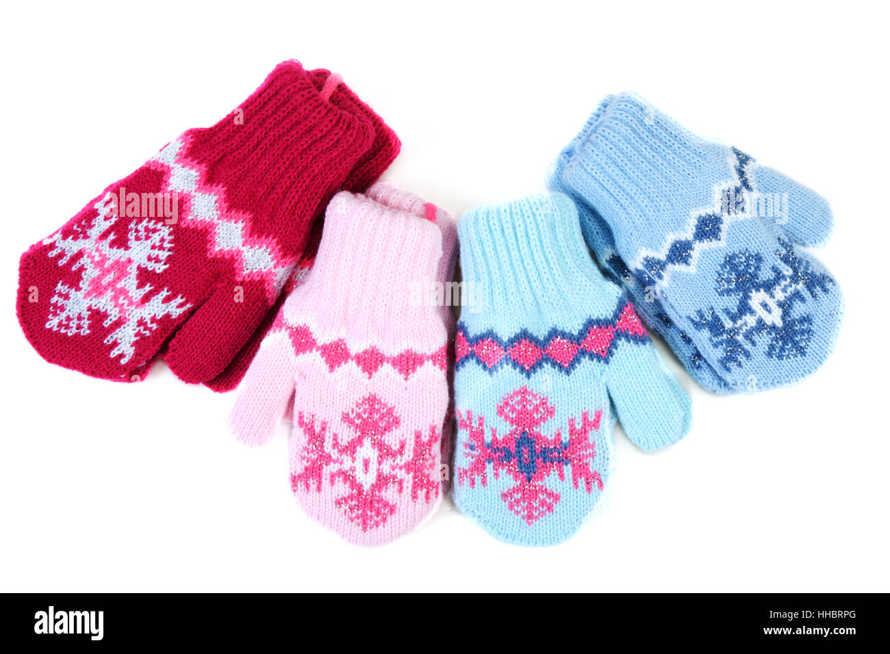 blue, isolated, fashion, colour, winter, soft, glove, wool, material ...