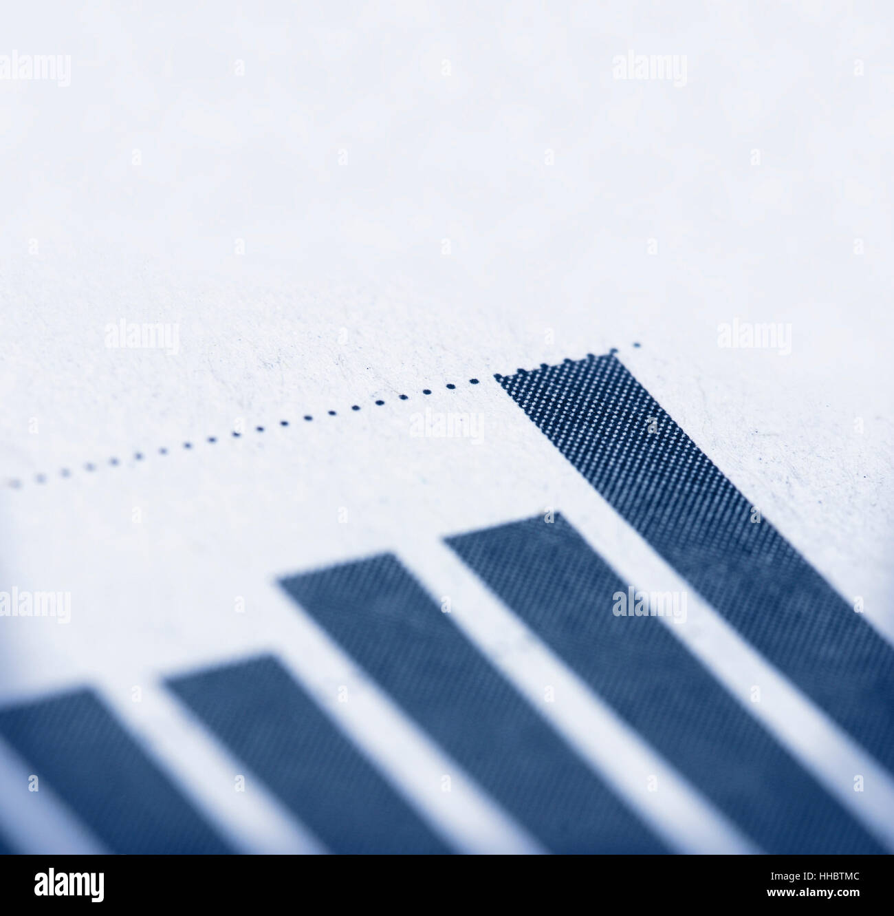 Shallow depth of field on last, highest bar of bar graph Stock Photo ...