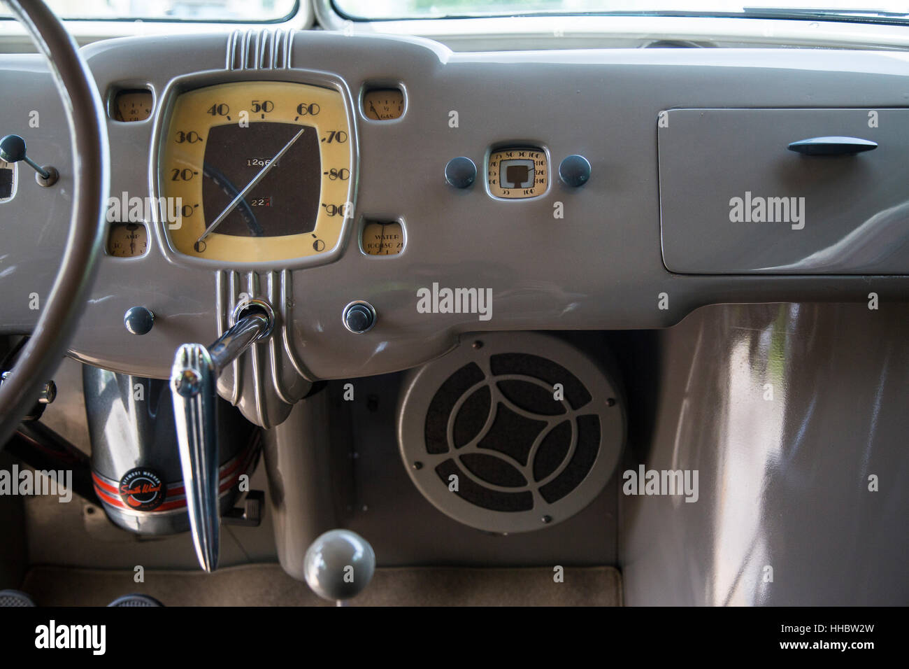 1936 Scarab minivan automobile dashboard, designed by William Stout ...