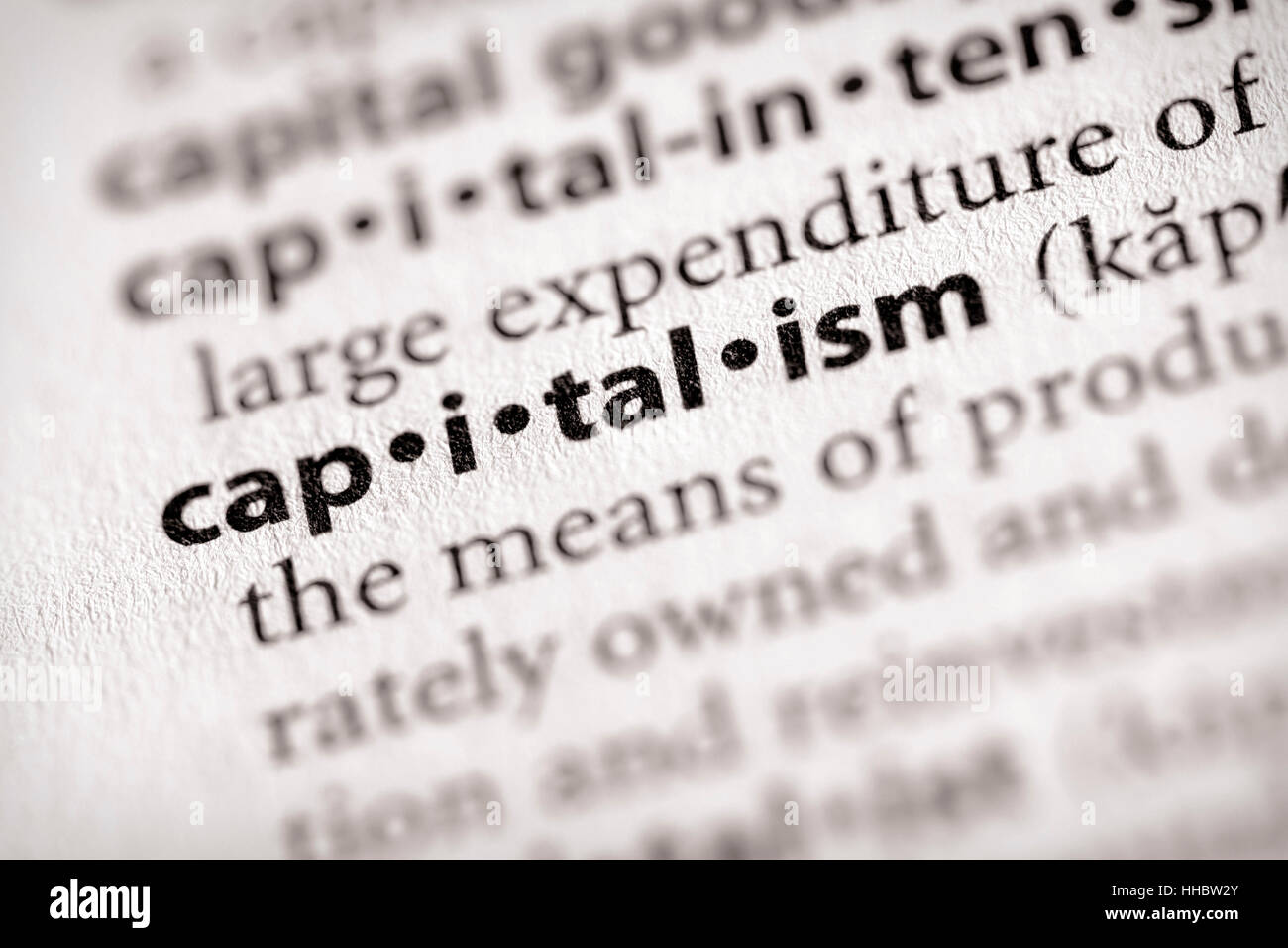 Selective focus on the word "capitalism". Many more word photos for you ...