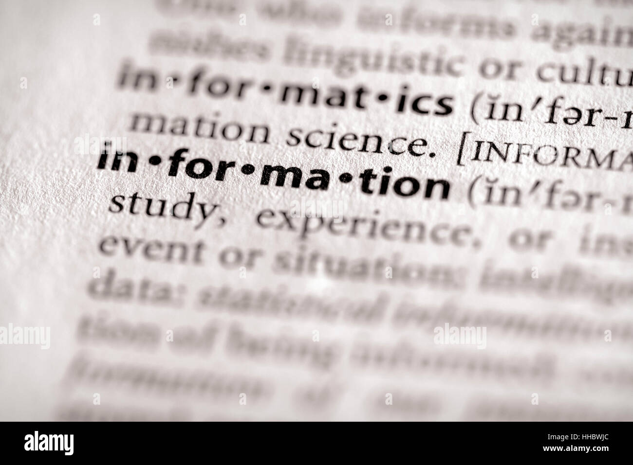 Focus information hi-res stock photography and images - Alamy