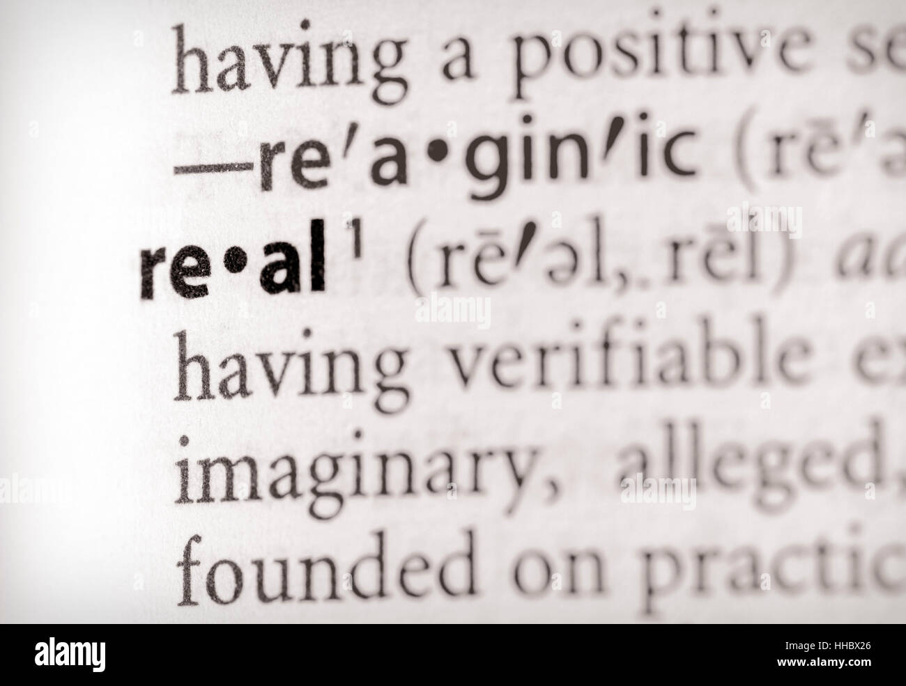 Selective focus on the word "real". Many more word photos in my ...
