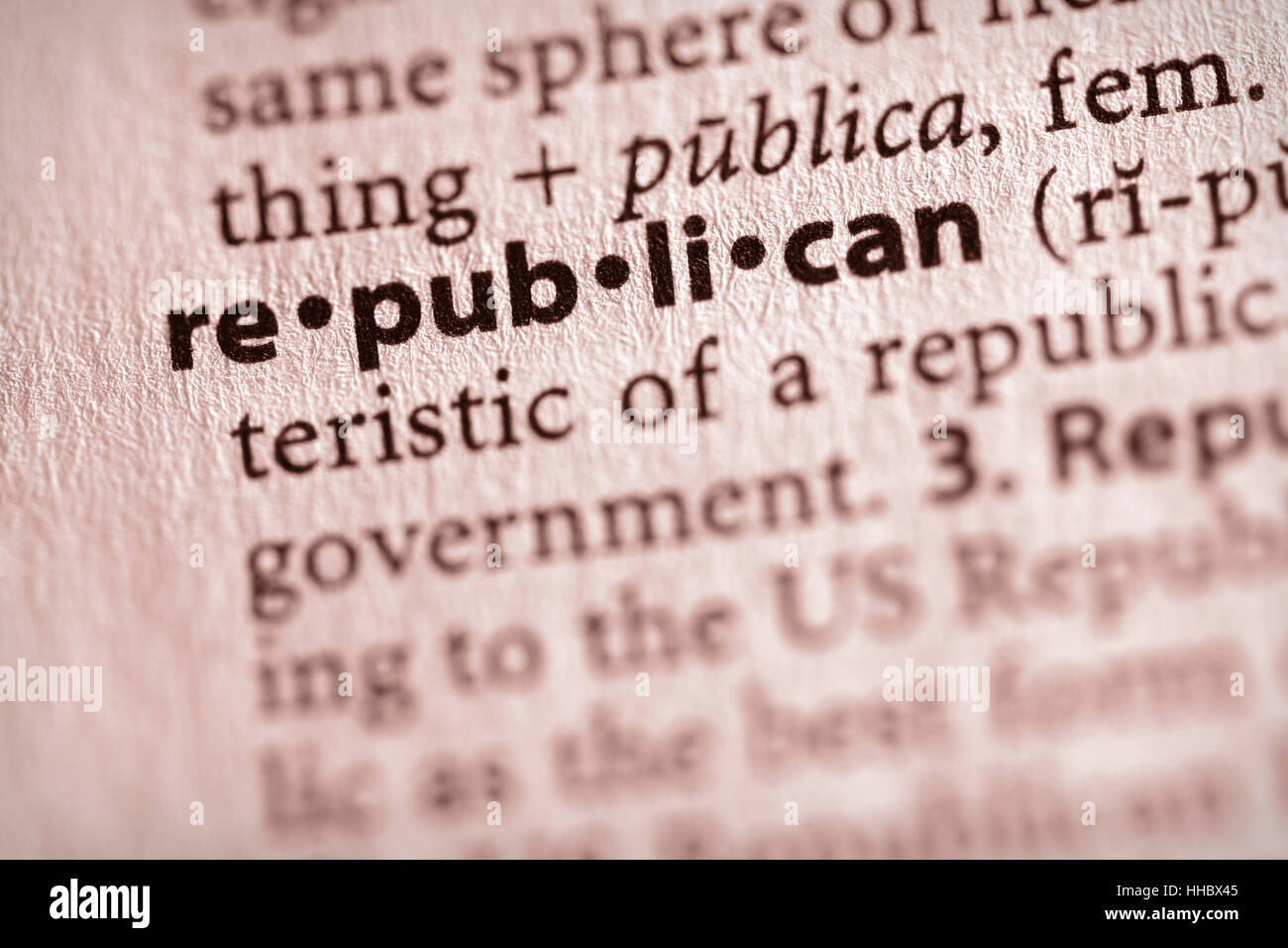 Selective focus on the word "republican". Many more word photos for you ...