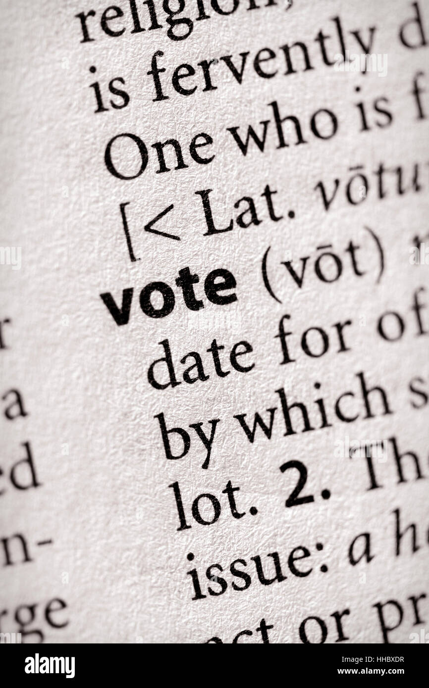 Definition of vote hi-res stock photography and images - Alamy