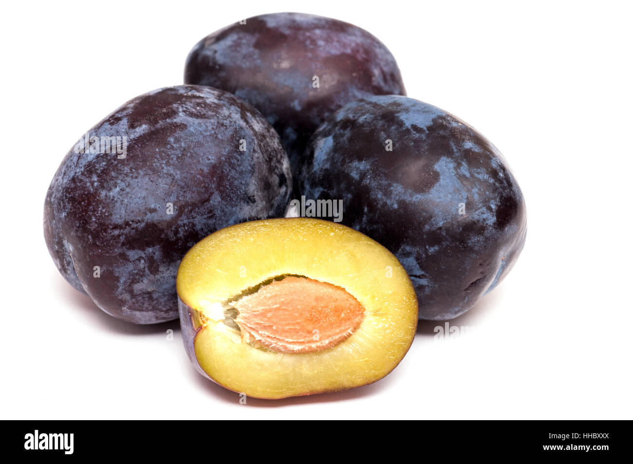 pome, fruit, plum, kernel, plums, blue, violet, backdrop, background ...