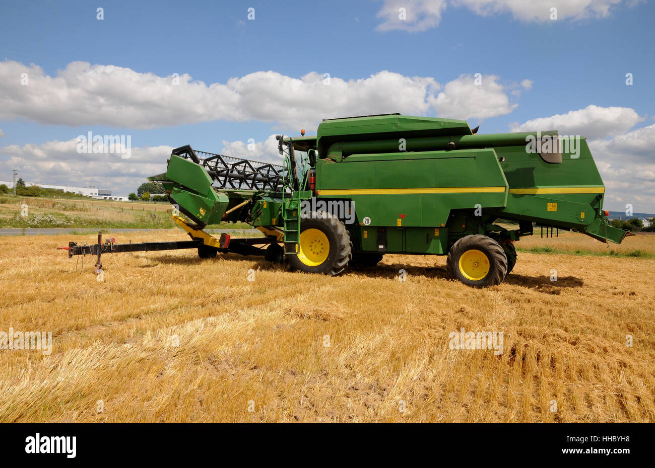 agriculture, farming, combine harvester, grain field, mow, corn crop ...