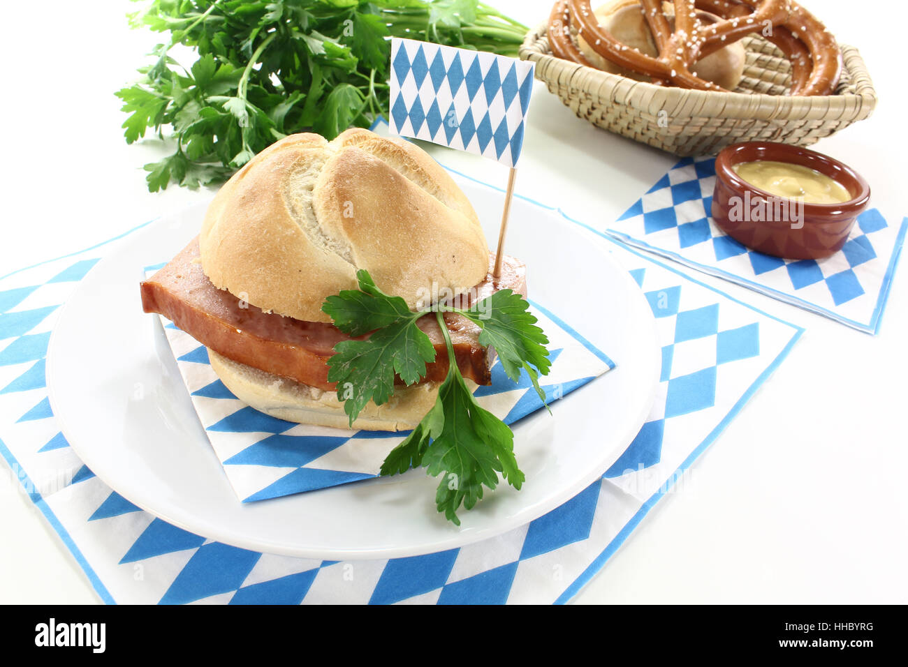 snack time, mustard, german, roll, kaiser, bake, juicy, bavarian ...