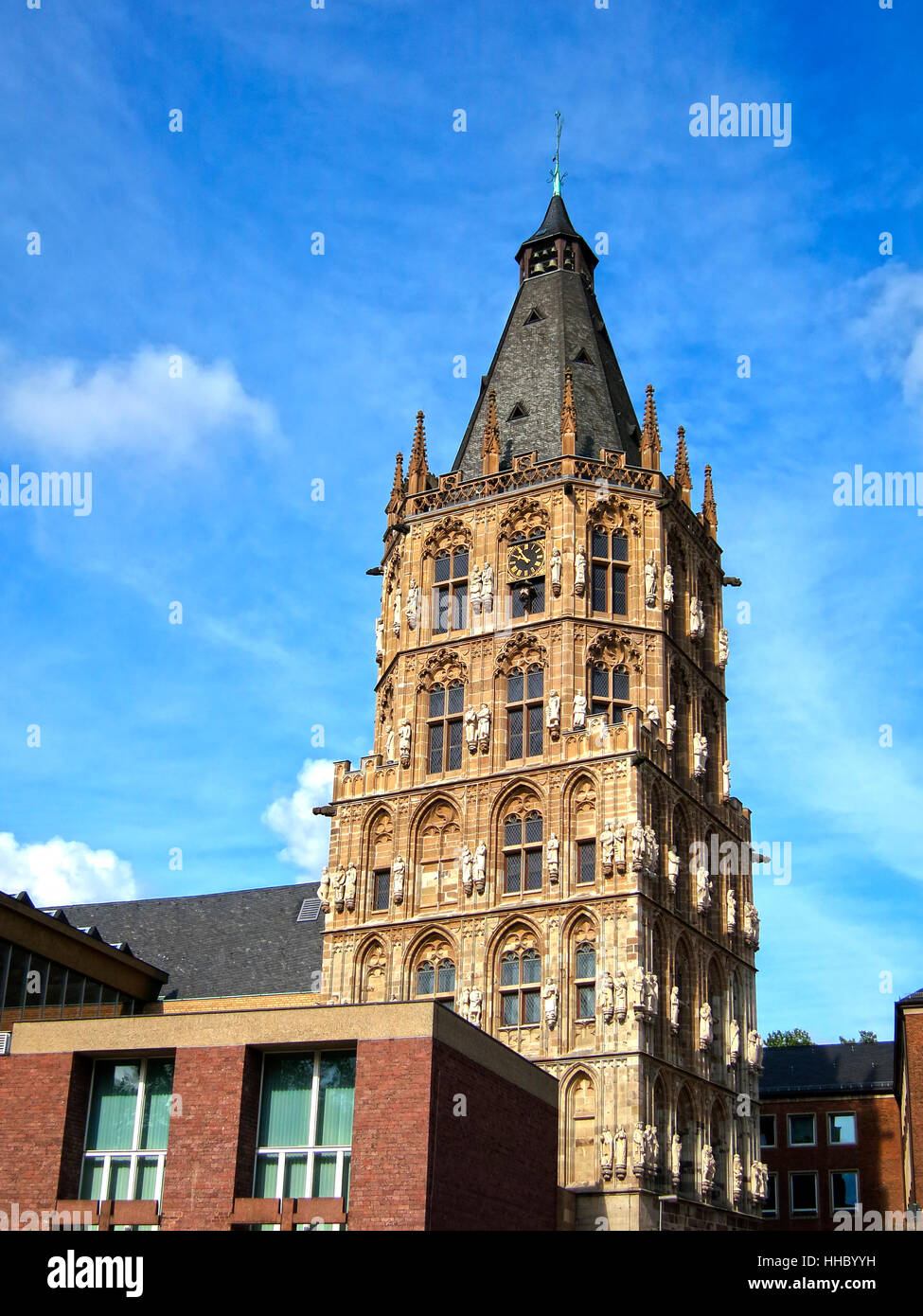 historical, cologne, town hall, city, style of construction ...
