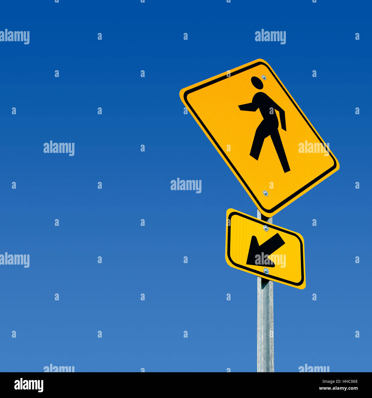 Pedestrian crossing street sign with room for copy Stock Photo - Alamy