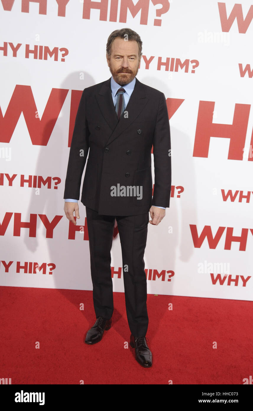 Los Angeles premiere of 'Why Him?' - Arrivals Featuring: Bryan Cranston ...