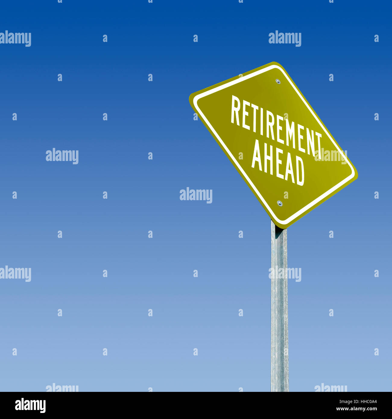 A golden sign for the golden years Stock Photo - Alamy