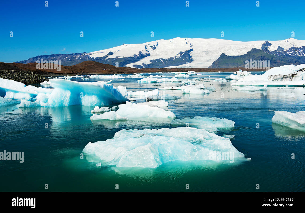 iceland, glacier, icebergs, fresh water, lake, inland water, water, ice ...
