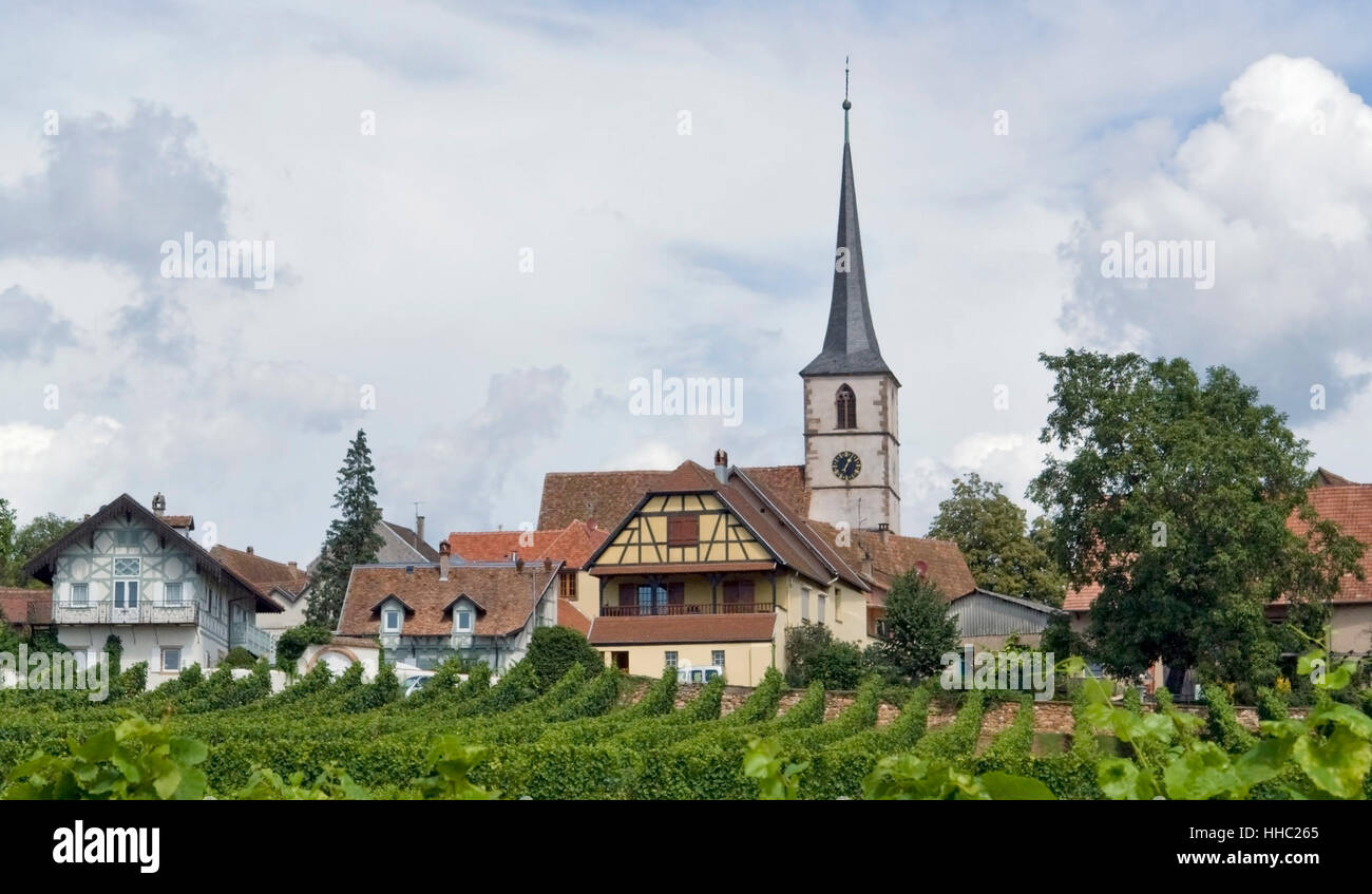 pictorial detail of Mittelbergheim, a village of a region in France ...