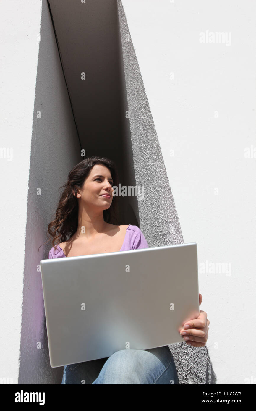 woman, study, laptop, notebook, computers, computer, write, wrote ...