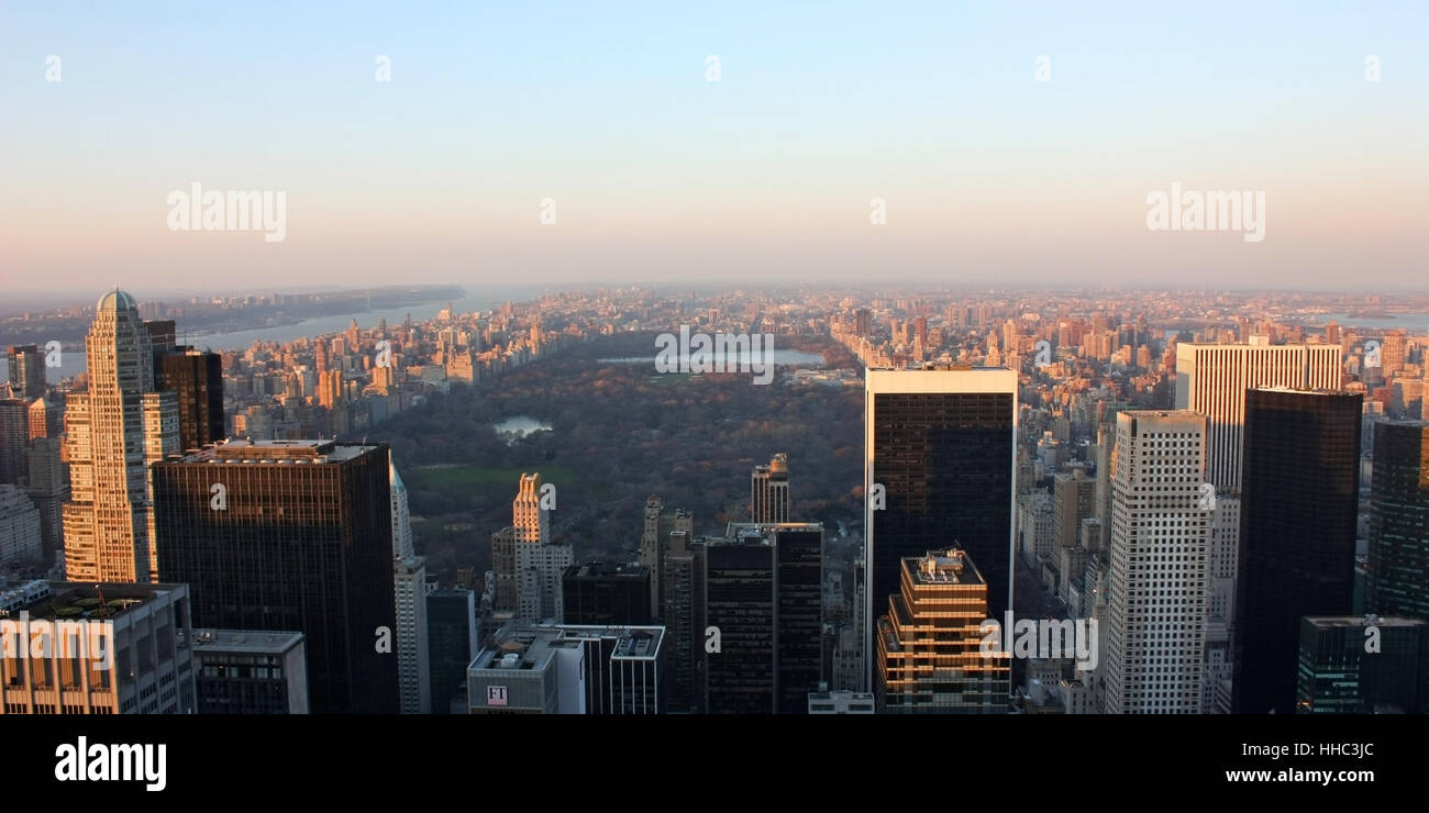 central park at sunset Stock Photo - Alamy