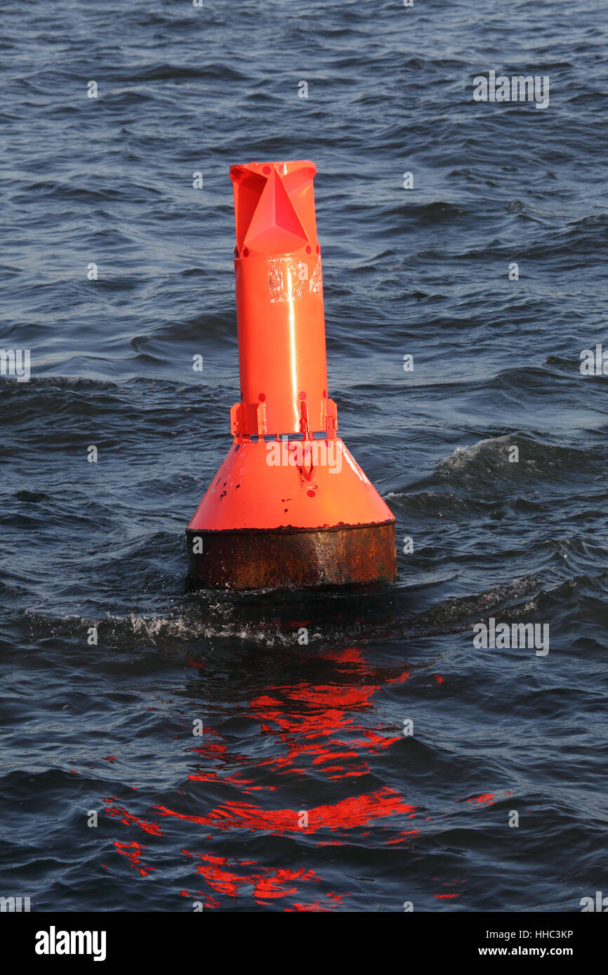 sign, signal, navigation, water, north sea, salt water, sea, ocean ...