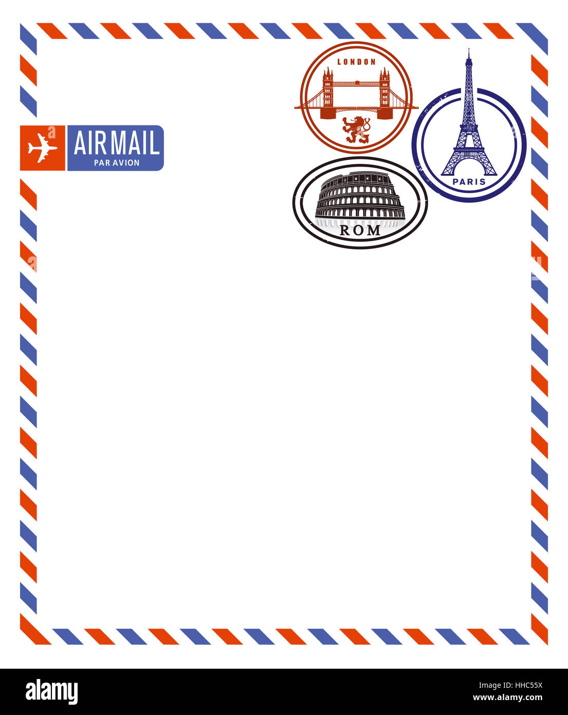 Air mail sticker hi-res stock photography and images - Alamy